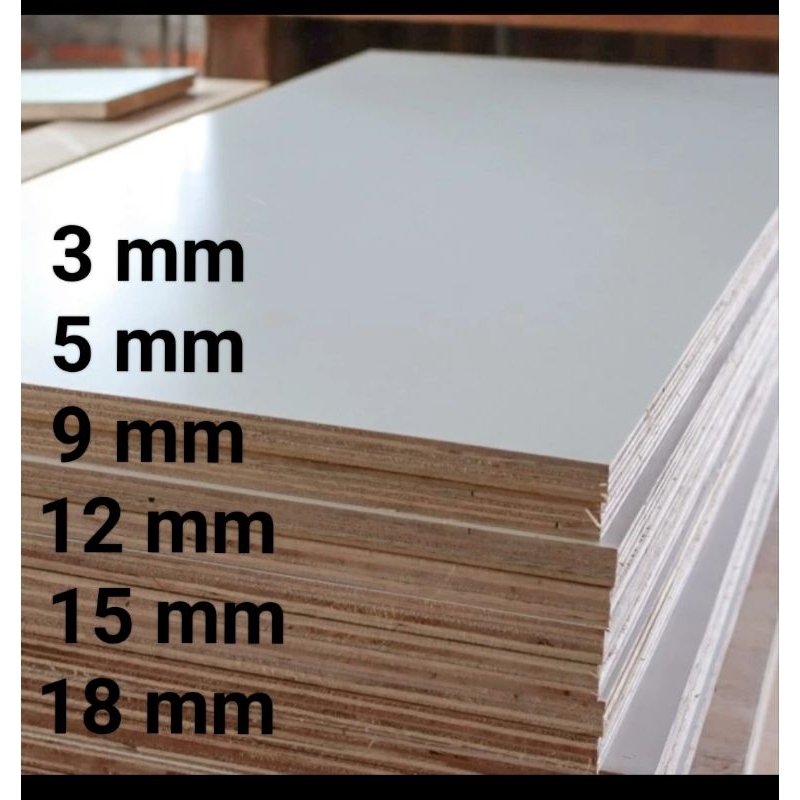 Jual TRIPLEK 15MM CUSTOM PUTIH MELAMIN SATU MUKA | Shopee Indonesia