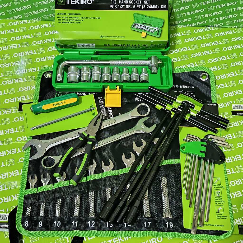 Jual TEKIRO Kunci Lengkap full set / PERKAKAS BENGKEL / Alat Bengkel Murah/ Peralatan Bengkel ...