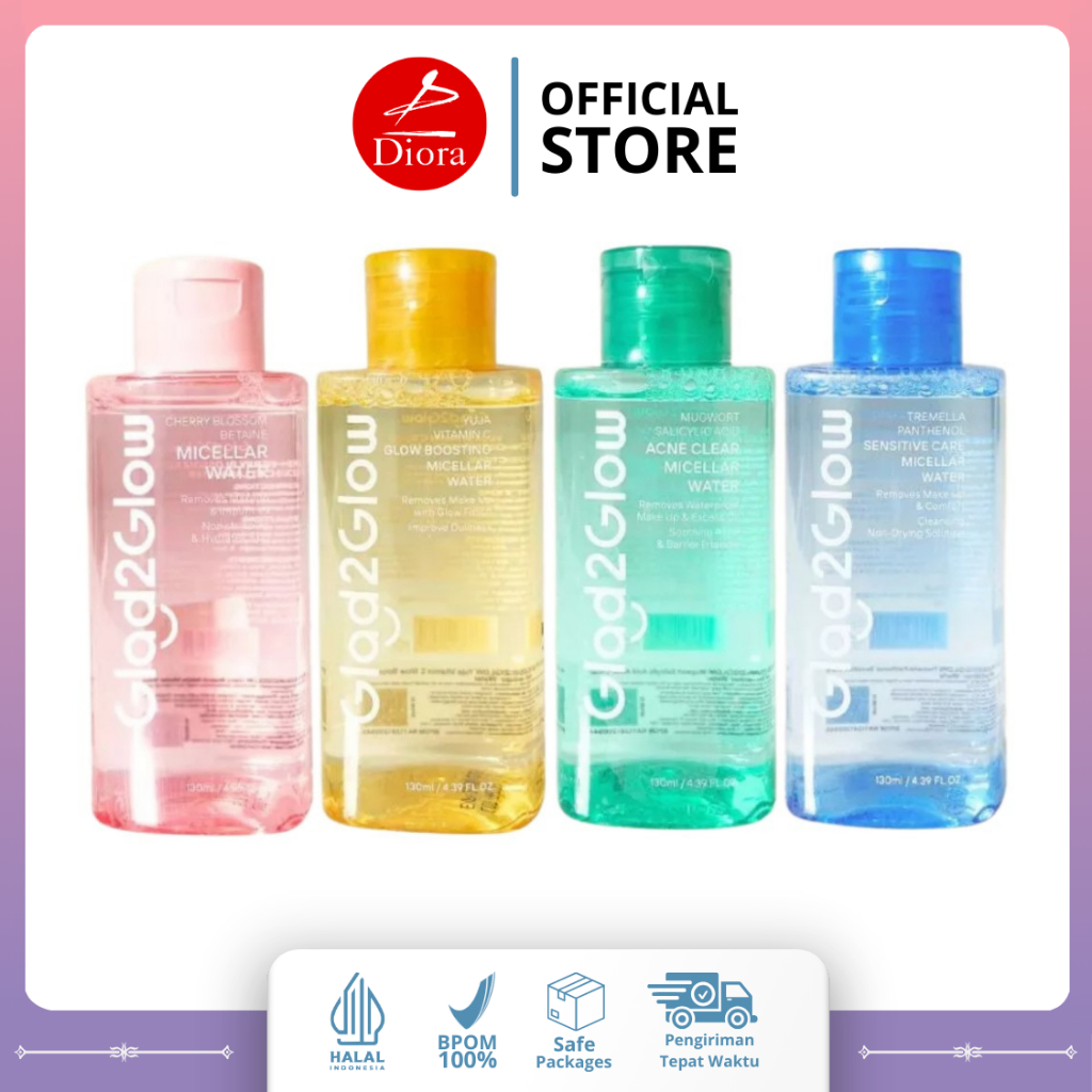 Jual Glad2Glow Micellar Water Glad2Glow Cherry Blossom Betaine Micellar ...