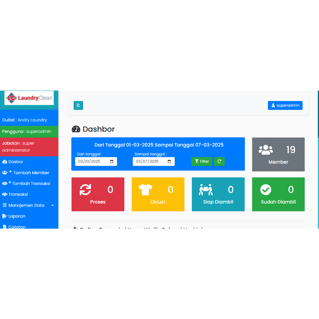 Jual Aplikasi Manajemen Laundry Berbasis Codeigniter Menu Lengkap ...