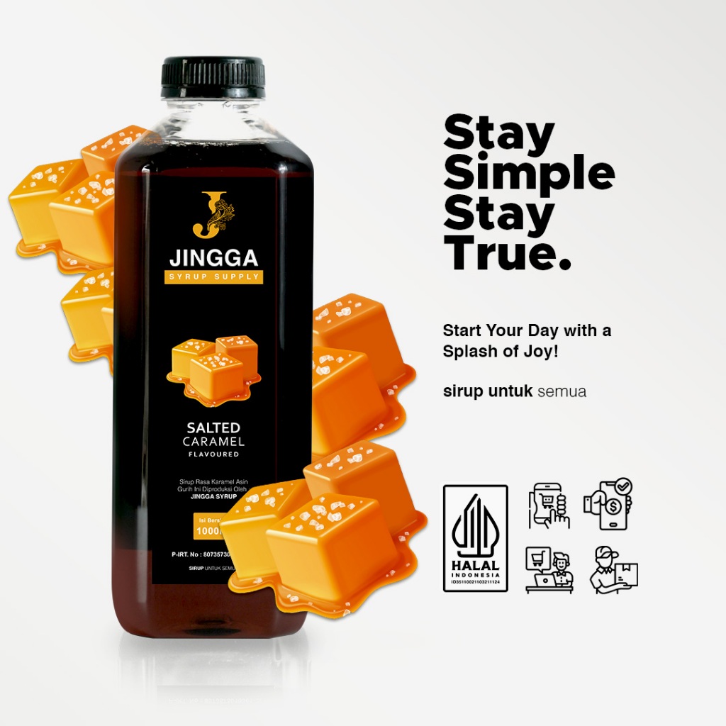 Jual JINGGA Salted Caramel Syrup 1000ml - Sirup Rasa Salted Caramel ...