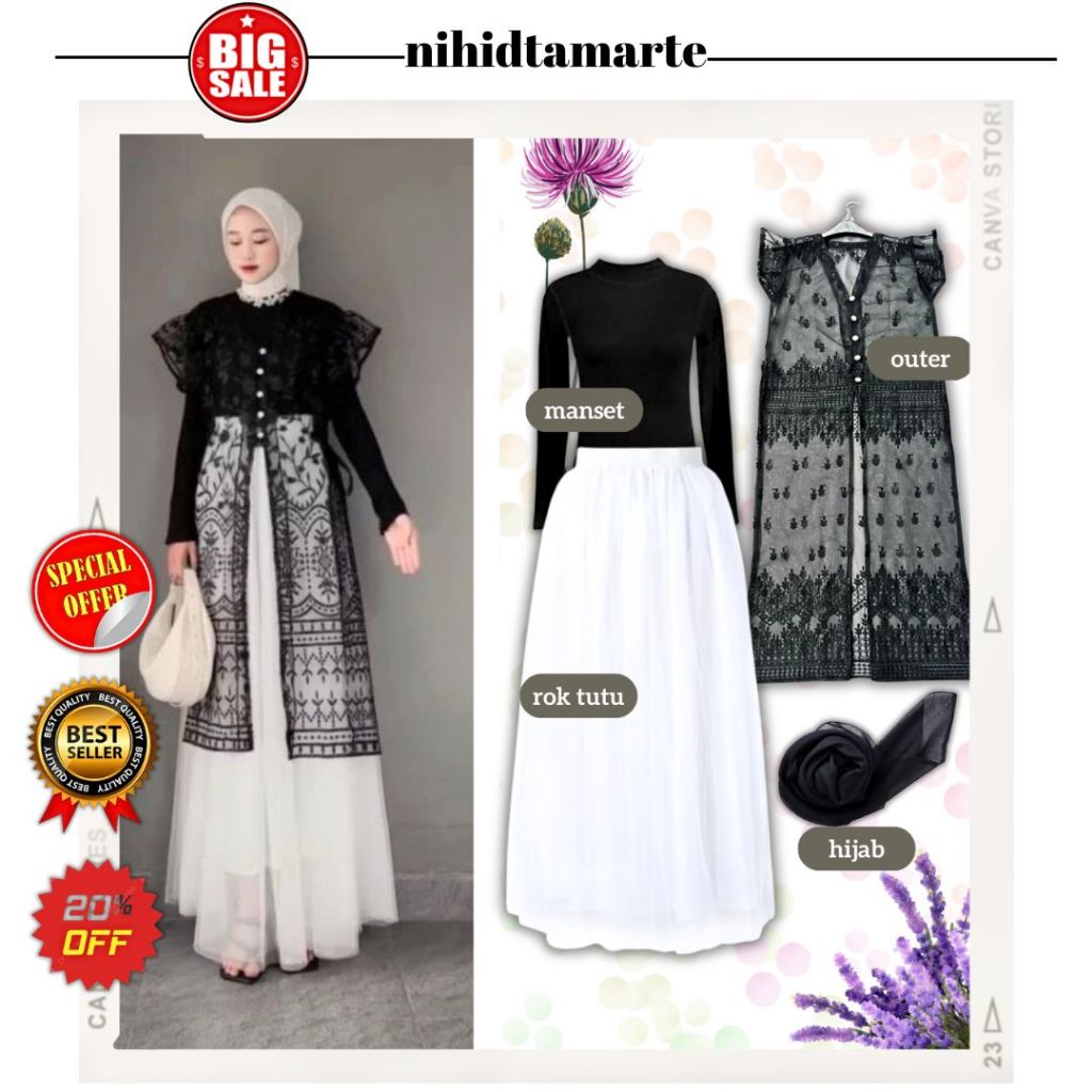 Jual Setelan Brukat Sapto 4in1 Baju Kondangan/ Lebaran(Tunik Brukat ...