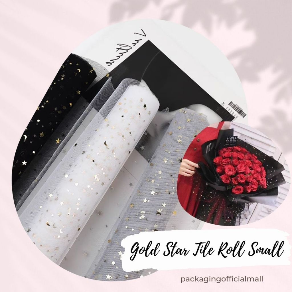 Jual GOLD STAR TILE ROLL SMALL 25 x 15CM / COTTON ROLL / KERTAS BUKET ...