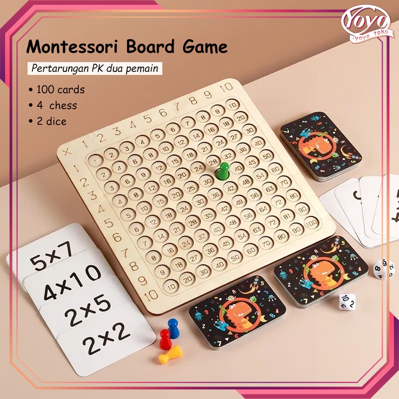 Jual Multiplication Board Game Papan Perkalian Mainan Papan Perkalian ...