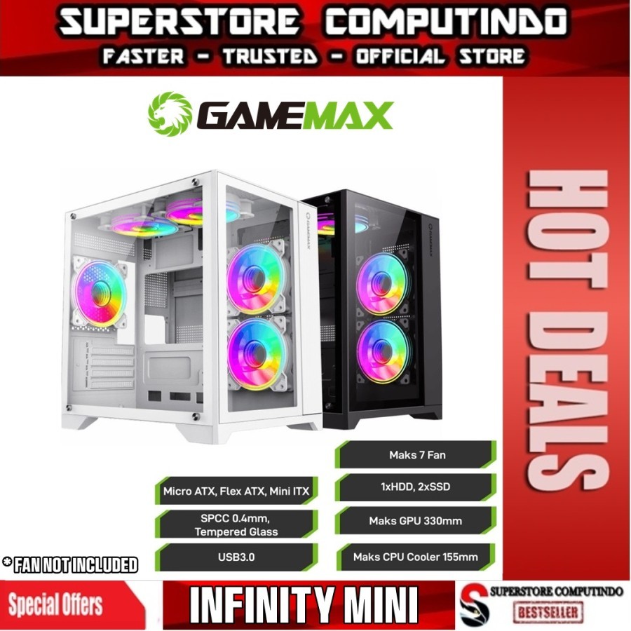 Jual Casing GameMax Infinity Mini ITX - Micro ATX Gaming PC Case ...