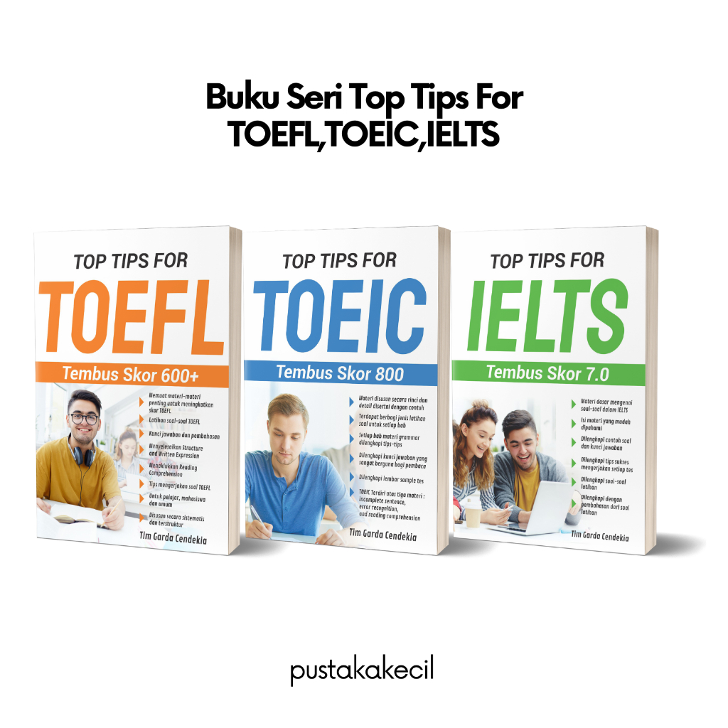 Jual Buku Bahasa Inggris Seri Top Tips For TOEFL,TOEIC,IELTS Original - Garda Cendekia | Shopee ...