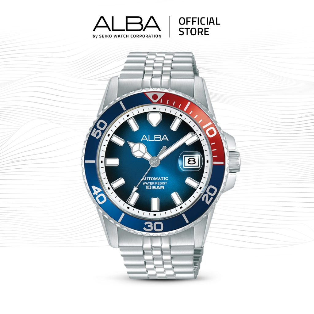 Jual Alba Mechanical Jam Tangan Pria AU4051 / AU4051X1 Automatic Blue ...