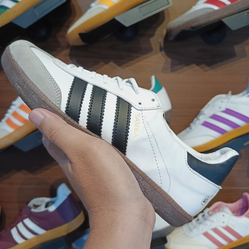 Jual Sepatu Samba OG White Black Upper PU | Shopee Indonesia