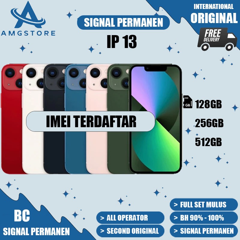 Jual BC IP 13 128GB 256GB 512GB (Permanen) Second BC Bekas Second Mulus Normal 100% Original ...