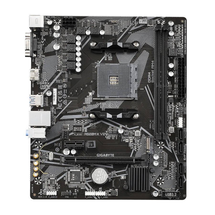 Jual Motherboard Gigabyte A520M K V2 (AM4, AMD, A520, DDR4, USB3.2 ...