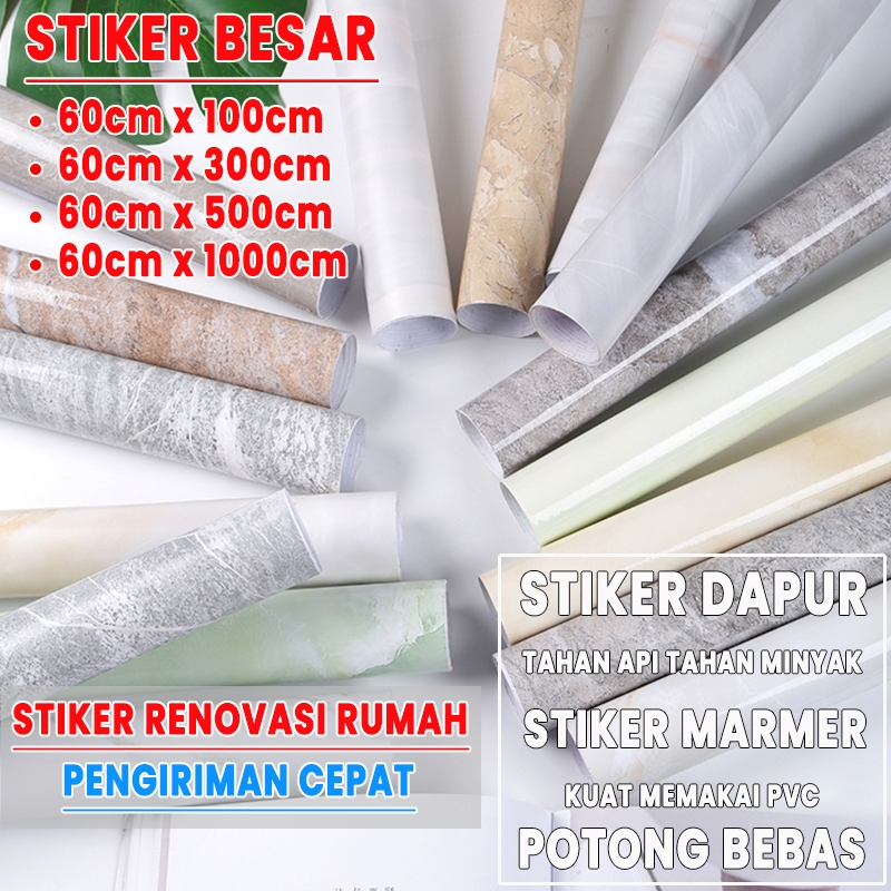 Jual 【Kelas A.】wallpaper dapur glossy wallpaper dinding dapur wallpaper ...