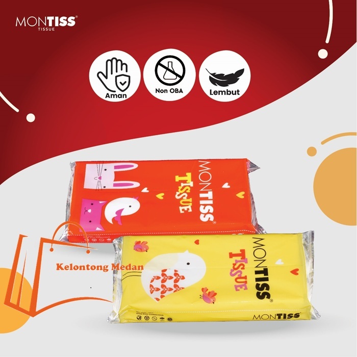 Jual Tisu tissue Montiss travel pack 50 sheet 2 ply tisu facial soft 2 ...
