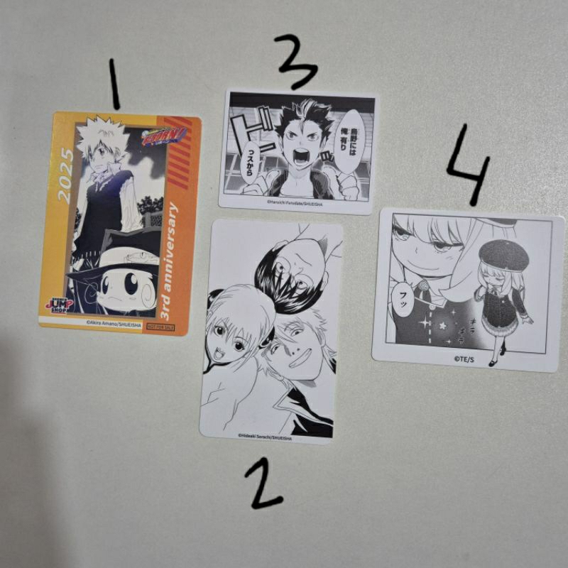 Jual Card Official Jump Shop Haikyuu Noya - Spy x Family Anya - Gintama ...