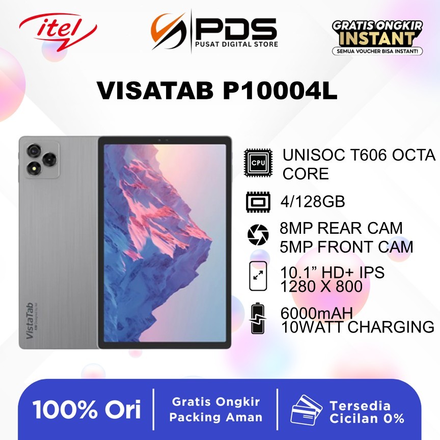 Jual Tablet ITEL VISATAB P10004L 4/128GB - Unisoc T606 - Layar 10.1 ...