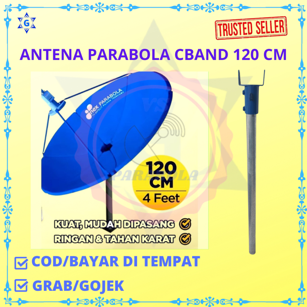 Jual PARABOLA CBAND NEX PARABOLA 4 FEET DIAMETER 120 CM KOMPLIT ...
