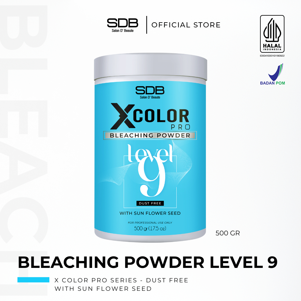 Jual SDB X Color Pro Bleaching Powder Level 9 Dust Free 500 gr ...