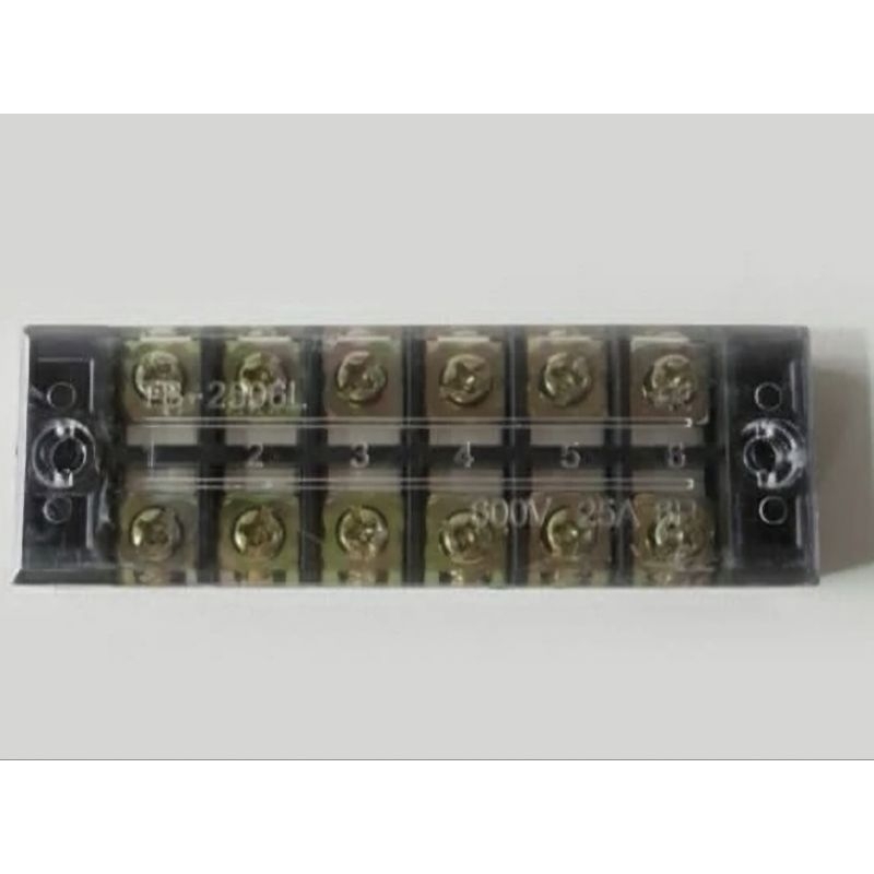Jual Terminal Block / Blok Kaca 6 Pole / 6P 15A TB-1506 FORT 6 POLE 15 Ampere | Shopee Indonesia