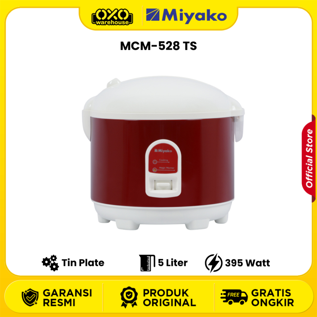 Jual Miyako Rice Cooker MCM-528 TS 1.8 Penanak Nasi Mejikom Low Watt ...