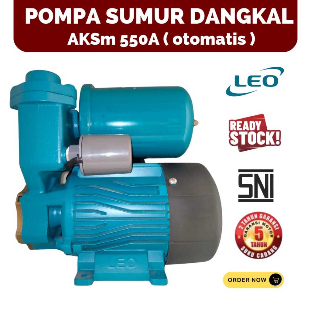 Jual Pompa Air Pompa Sumur Dangkal Leo Pump 550A Otomatis Jet Pump Mesin Pendorong Tekanan Air ...