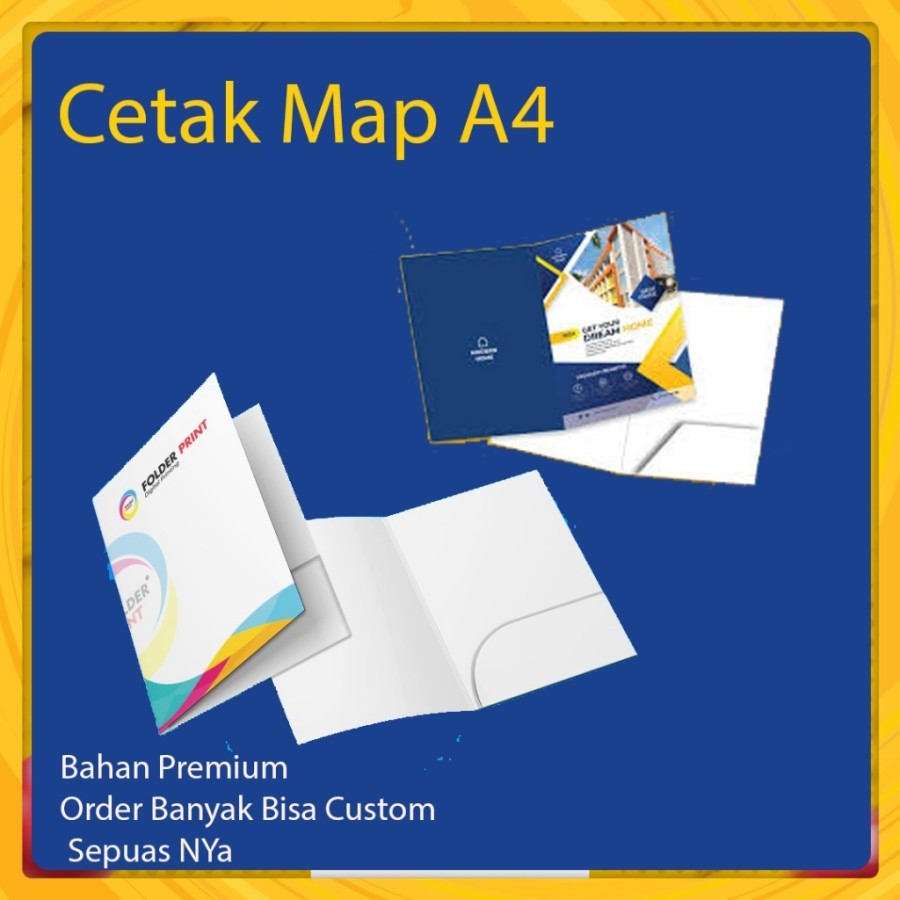 Jual Cetak Map Folder Perusahaan Print Custom A4 Kertas Art Carton | File Dokumen Kantor ...