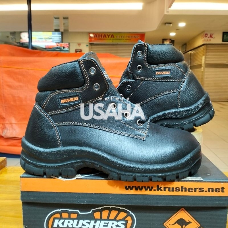 Jual Sepatu Safety Krushers Dallas Black Original 100% / Safety ...