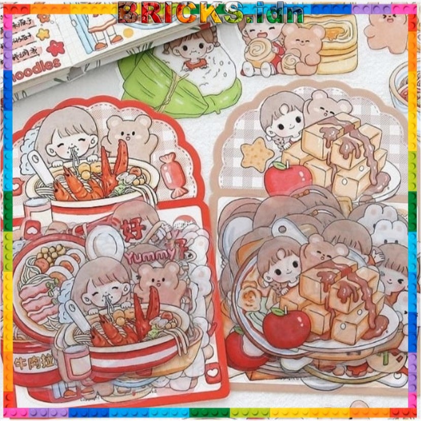 Jual Sticker Pack Eat Granules Food isi 28 Pcs Stiker PVC Aesthetic ...