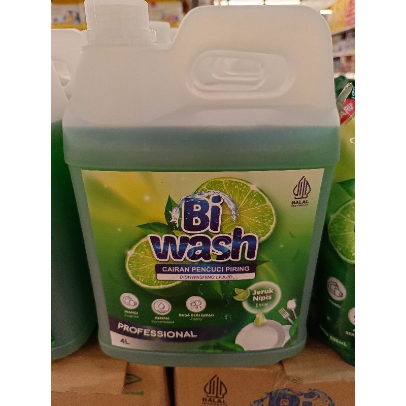 Jual Bi Wash Cairan Pencuci Piring (4 Liter / Jerigen) | Shopee Indonesia