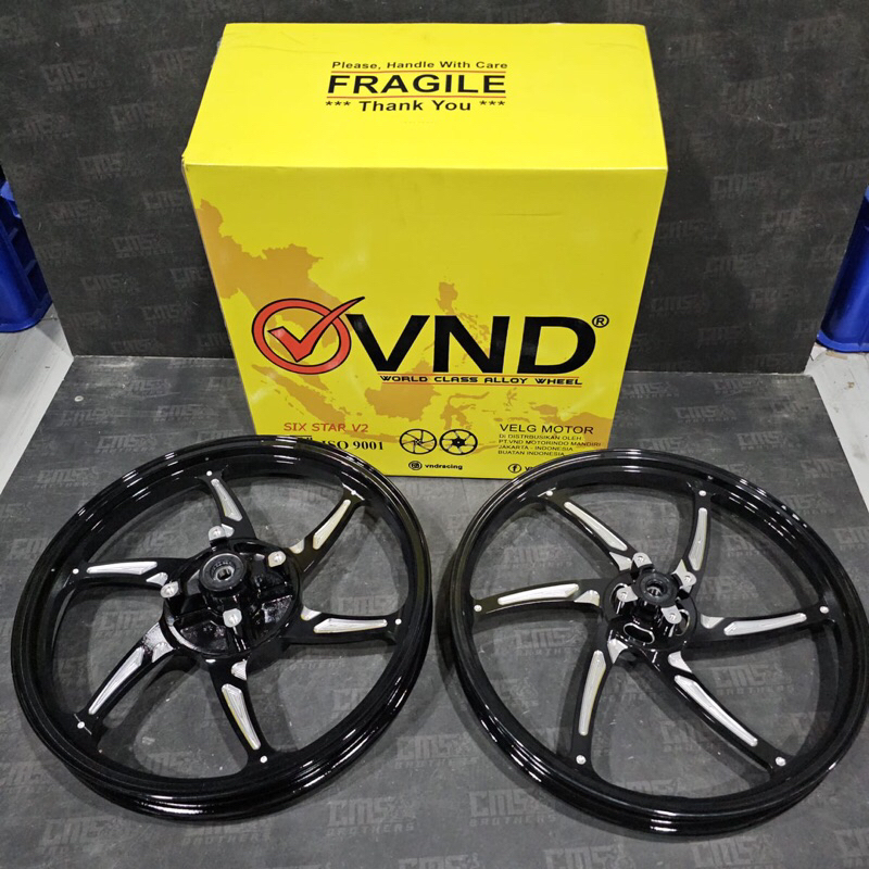 Jual Velg Velek Racing VND P6 Six Star V2 R17 Ninja R SS-Hitam | Shopee ...