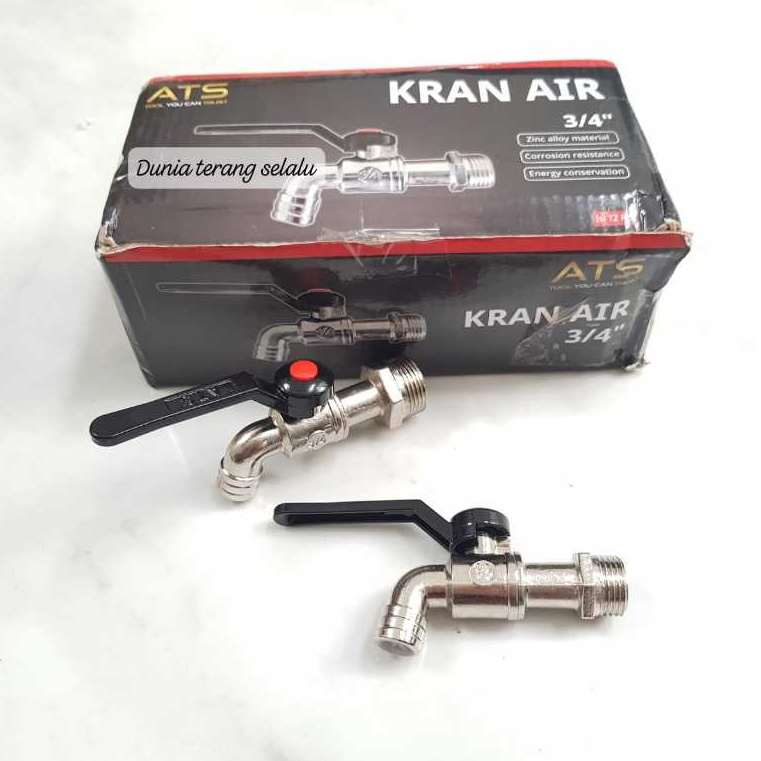 Jual Kran Tembok ATS 1/2 in 3/4 in Besar Panjang Pegangan Hitam Taman ...