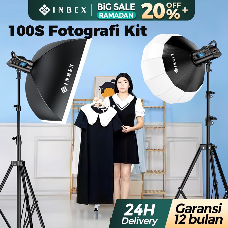 Jual Siap INBEX 100S Lampu Softbox live streaming Fill Light ...