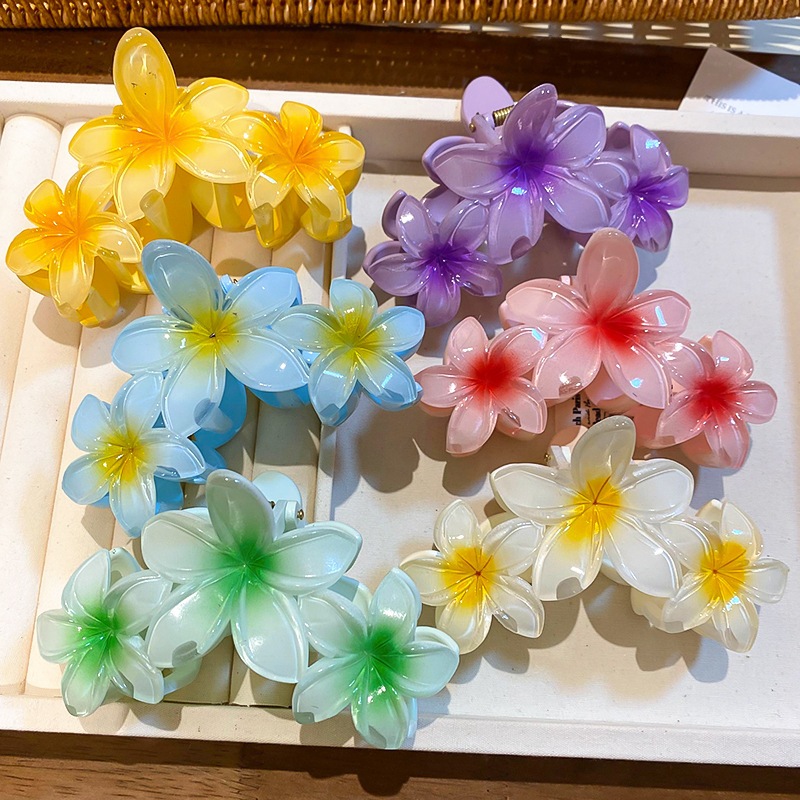 Jual Gaya liburan tiga klip rambut bunga klip rambut bunga telur hiu ...