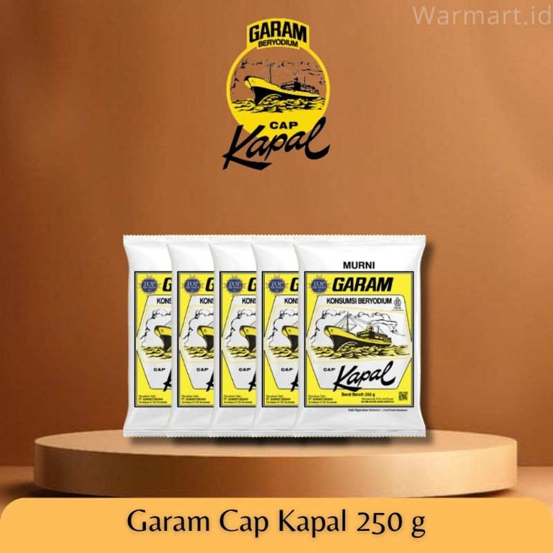 Jual Garam Cap Kapal 250 g ×5 pcs | Shopee Indonesia