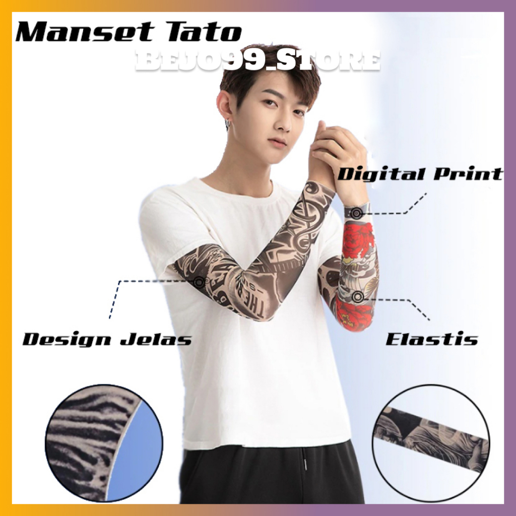 Jual Manset Tato Sleeve ( handsock ) sarung lengan motif Tatto pria ...