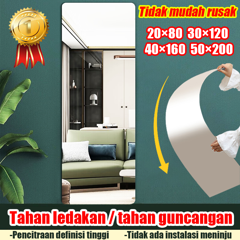 Jual NEW 2025 Cermin Dinding 200/160/120/80CM Stiker Cermin Kaca ...