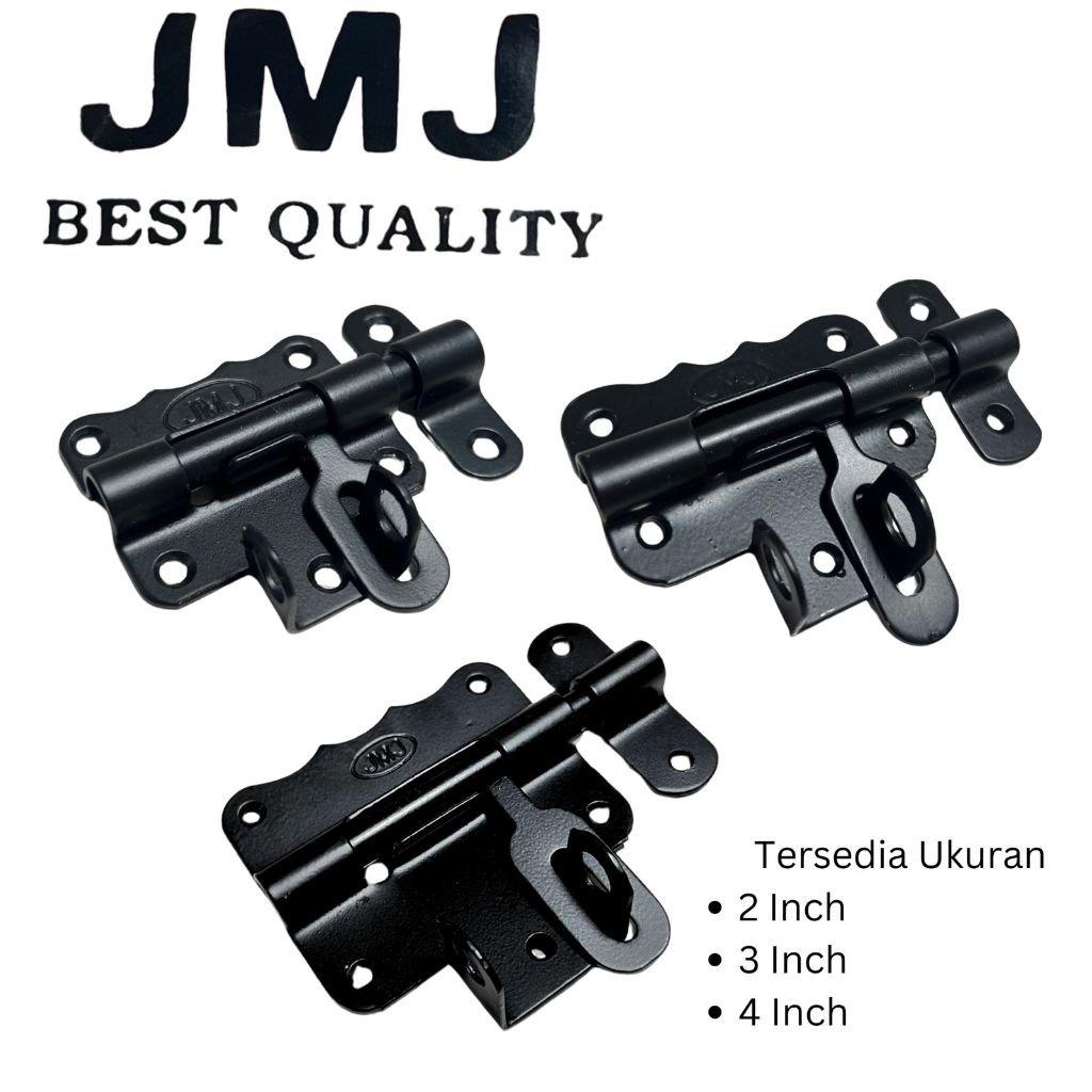Jual Grendel Overpal Kunci Pagar Hitam JMJ 2 inch 3 inch 4 inch ...