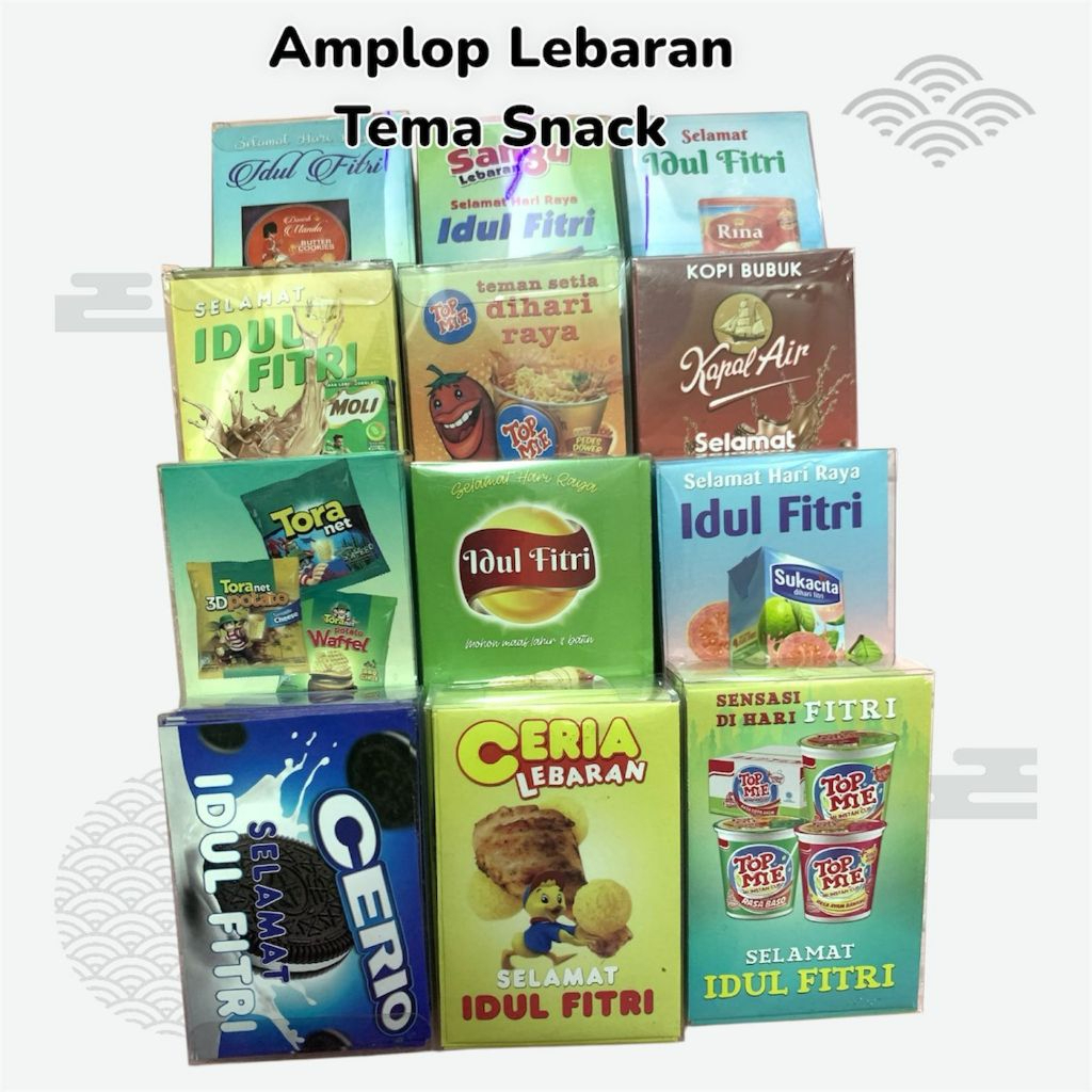 Jual Amplop Lebaran Angpao Viral Unik Tema Snack 2025 Ukuran M Isi 10 ...