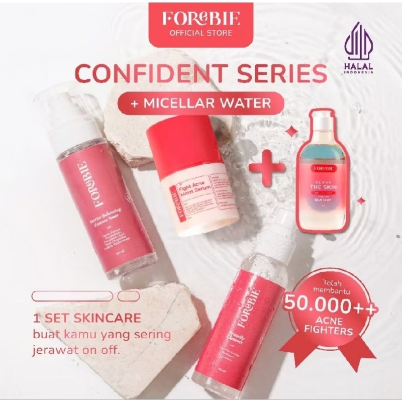 Jual NEW PACKAGING Forebie Confident Series Facial Wash/Balancing Toner ...