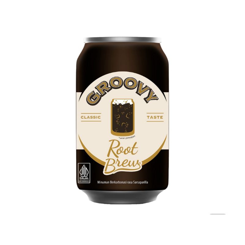 Jual Groovy Root Brew Minuman Karbonasi Sarsaparila 330 ml | Shopee ...