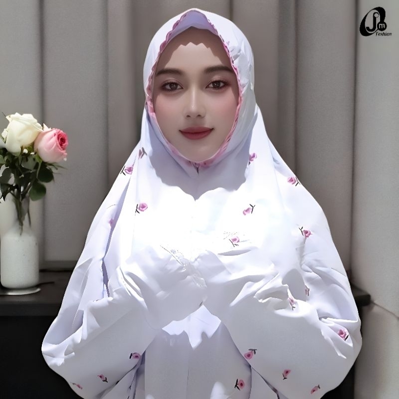 Jual Mukena terusan seribu bunga bordir komputer polimikro | Shopee Indonesia