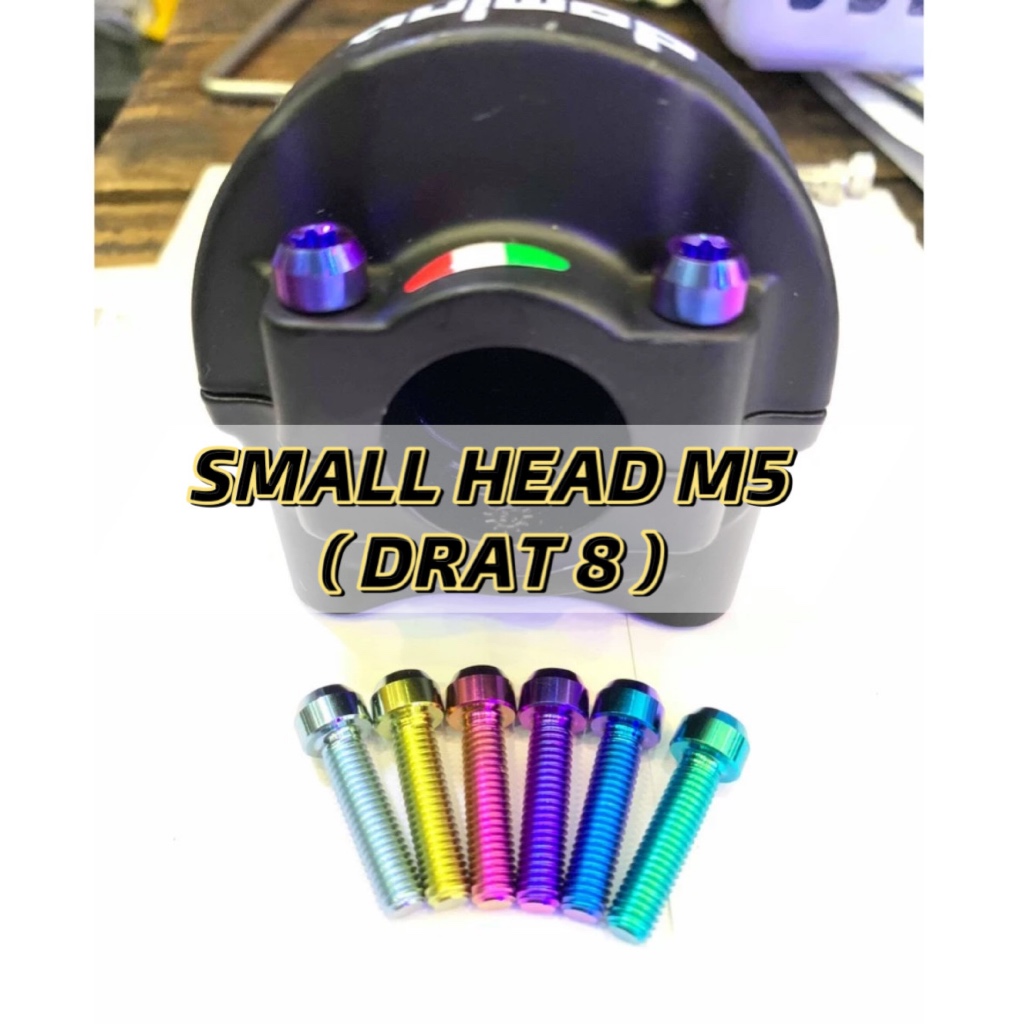 Jual BAUT PROBOLT TITANIUM SMALL HEAD ORIGINAL M5 DRAT 8 5x15mm,5x20mm,5x25mm | Shopee Indonesia