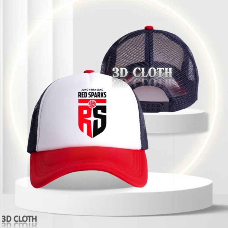 Jual Topi Red Sparks Trucker - Topi Jaring Bisbol Sport - Topi Fashion ...