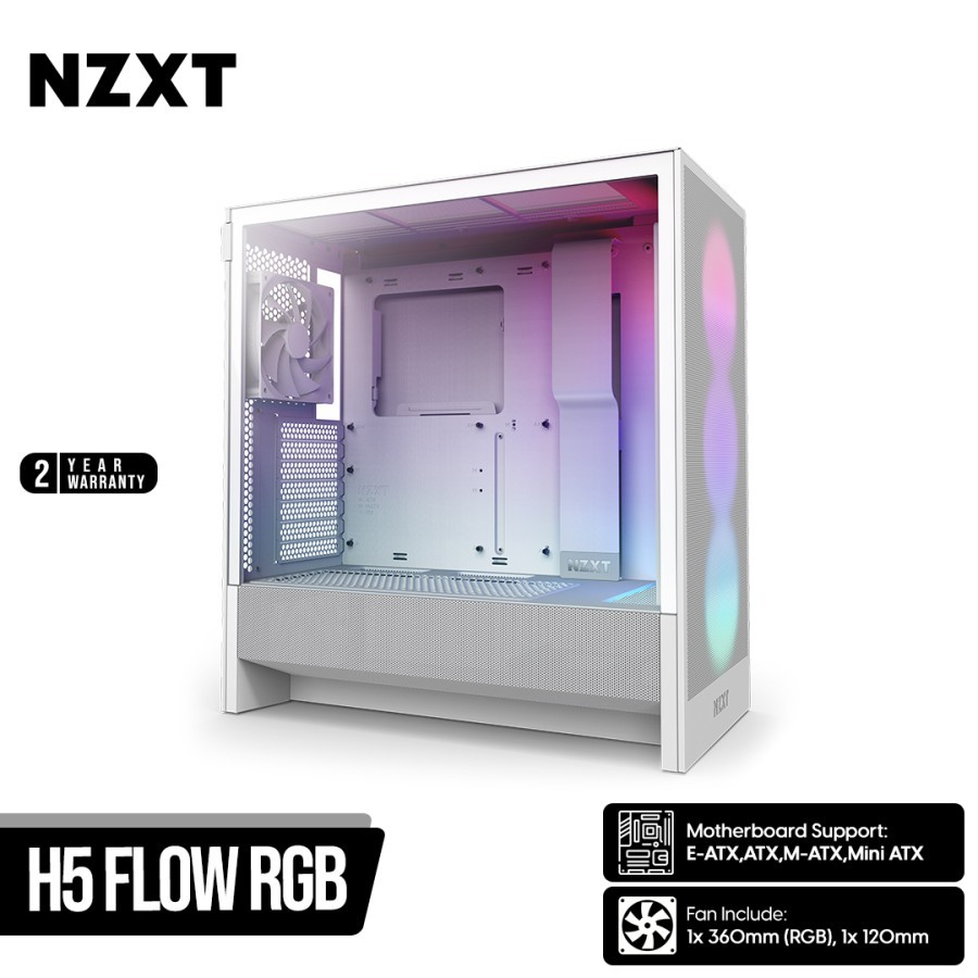 Jual Casing PC Komputer NZXT H5 H-5 Flow RGB | Mid Tower | ATX Case | 2 ...
