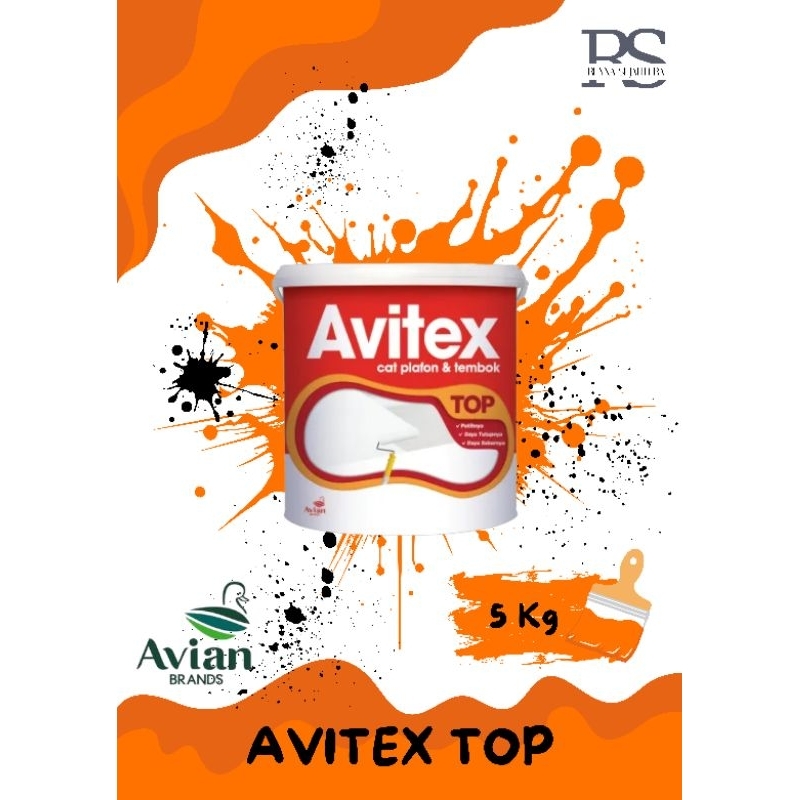 Jual AVITEX TOP CAT PLAFON DAN TEMBOK 5KG// SUPER WHITE | Shopee Indonesia