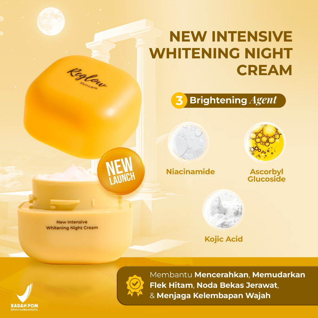 Jual New Intensive Whitening Night Cream Korean Glass Skin Series (20 ...