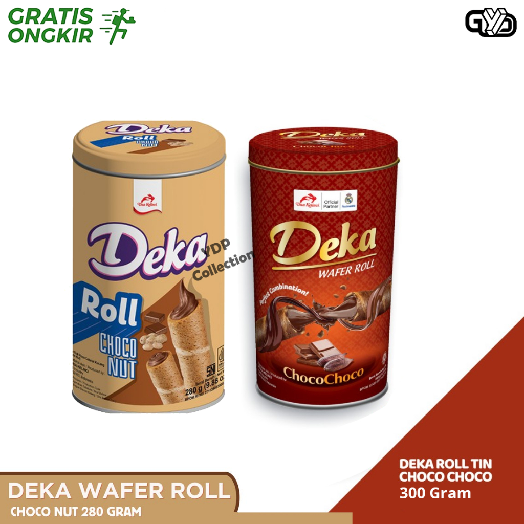 Jual Deka Wafer Roll Choco 300 Gram dan Nut 300 Gr Wafer Dua Kelinci ...