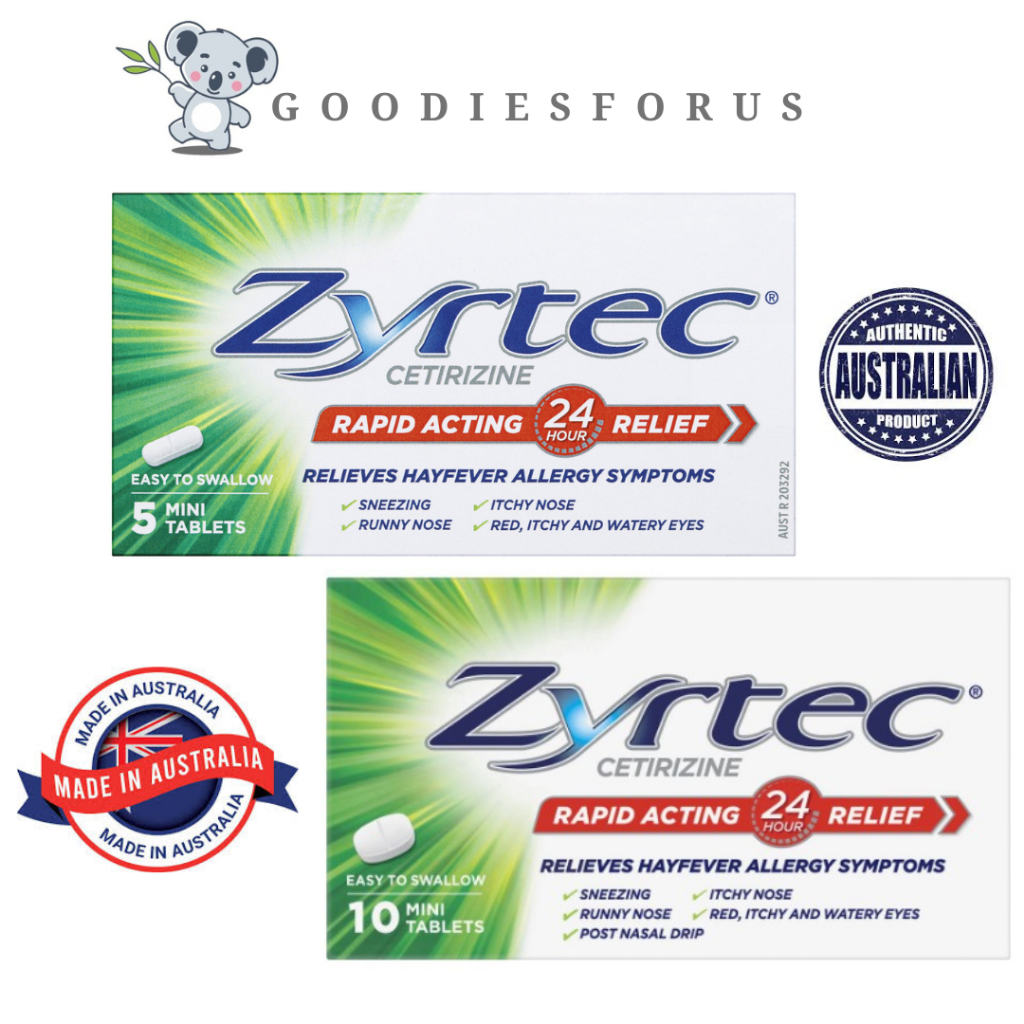 Jual Zyrtec Rapid Acting Hayfever Allergy Mini Tablets 5 dan10 Pack ...