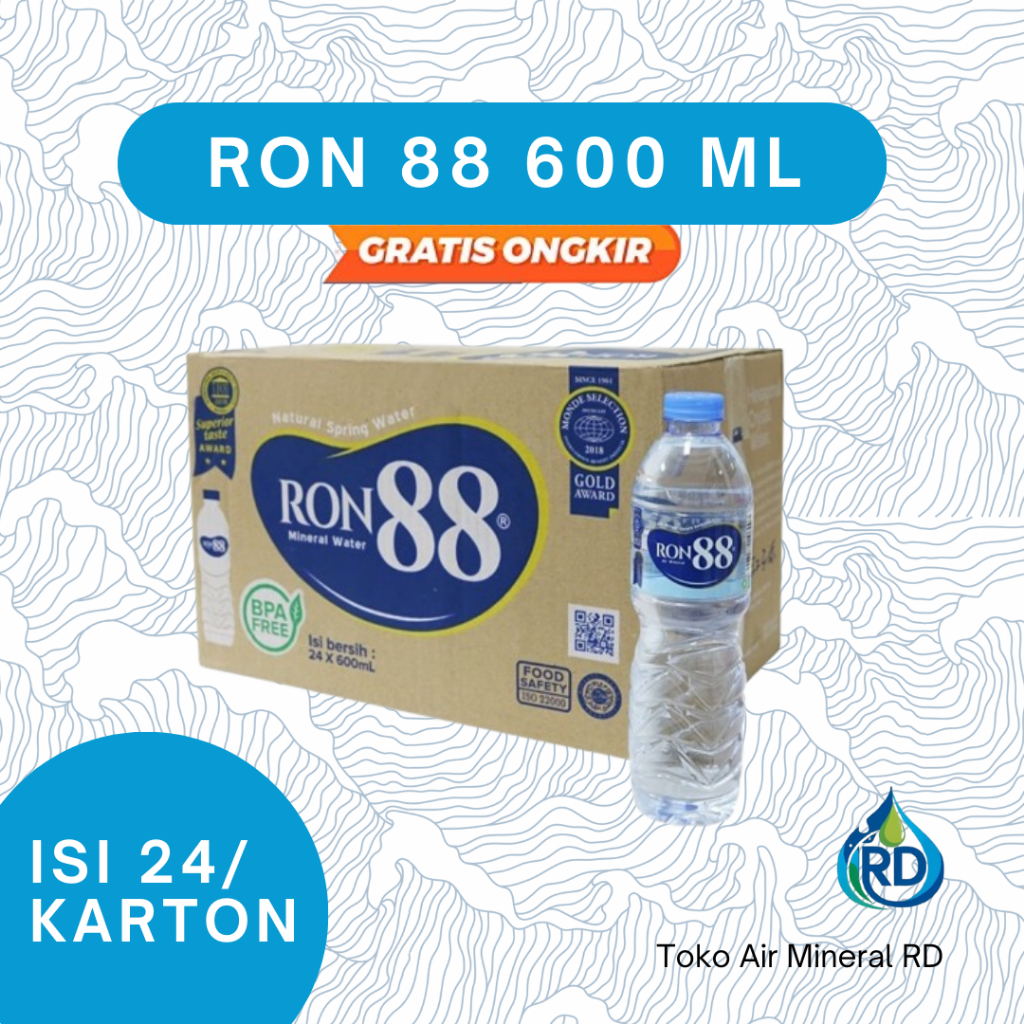 Jual RD - RON 88 Botol 600 ML 1 Dus - Isi 24 x 600 ML - Air Minum ...