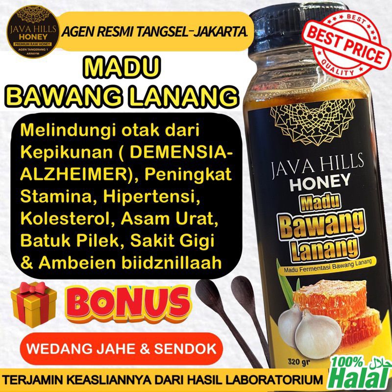 Jual JAVA HILLS HONEY madu bawang lanang java hills honey ukuran 320 ...