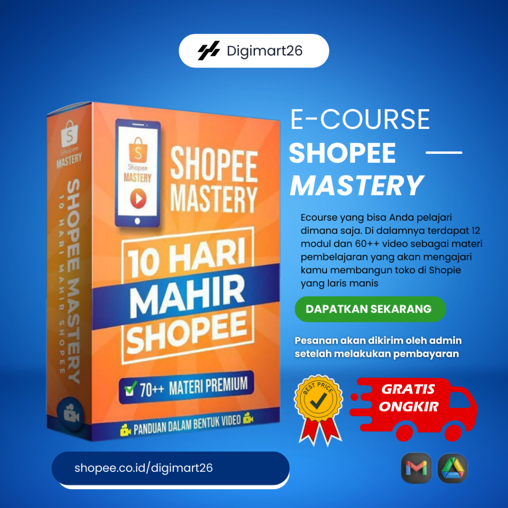 Jual Shopee Mastery E-Course Mahir 10 Hari Materi Premium | Shopee Indonesia