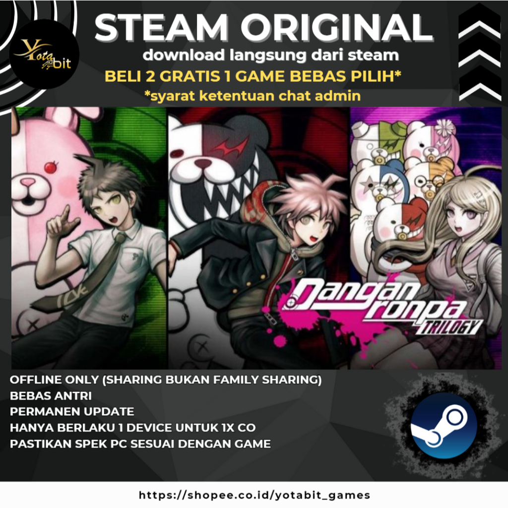 Jual Danganronpa 1/2/V3 MAC & GAME PC Sharing Original Offline | Shopee ...
